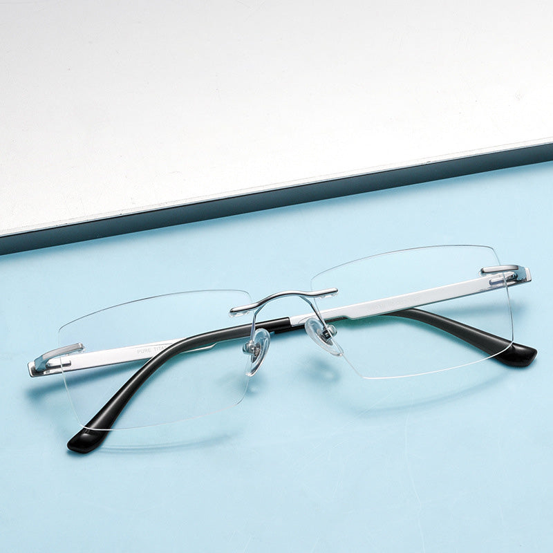 Men Rimless Eyeglasses 89518