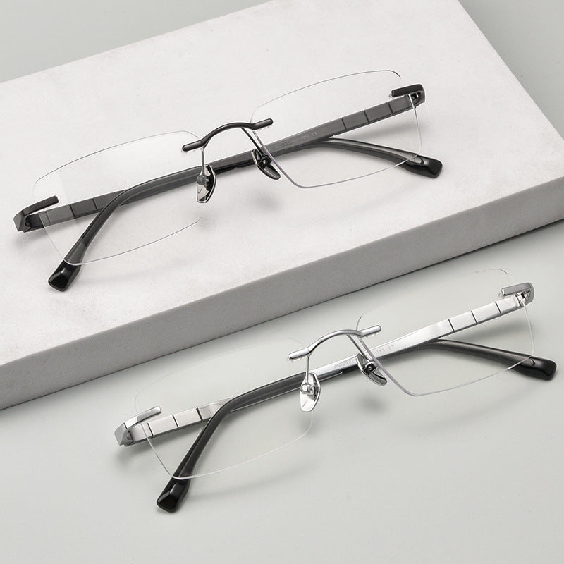 Men Rimless Eyeglasses F91092T